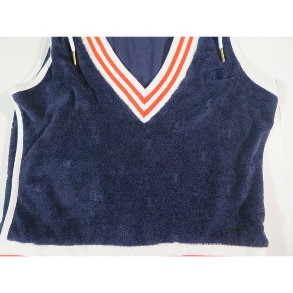 Champion | Other | New Champion Terry Cloth Hooded Romper Navy Blue ...
